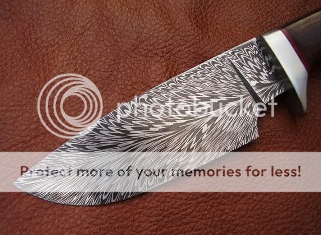 Drop point feather damascus. | BladeForums.com